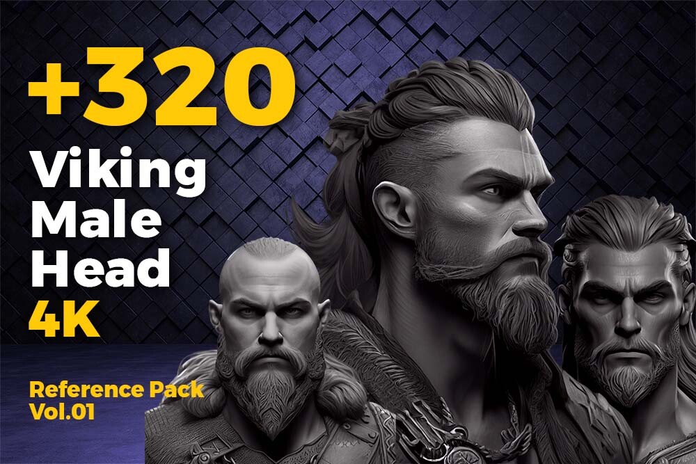 ArtStation - +320 Viking Male Head vol _01 (4k) | Artworks