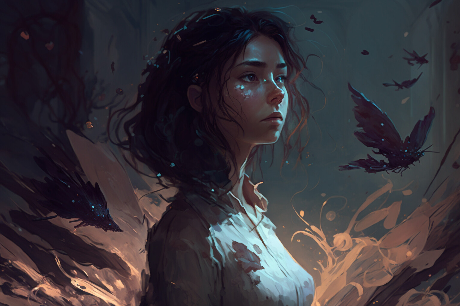 ArtStation - Reflections on Time: A Digital Painting of Memories and Musings 1 | Artworks