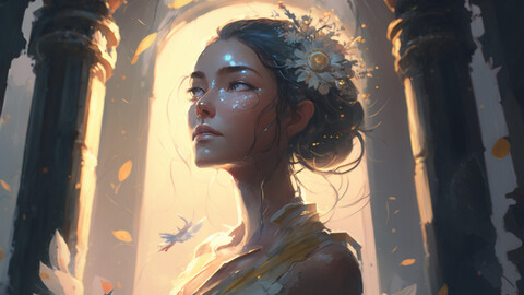 ArtStation - Reflections on Time: A Digital Painting of Memories and Musings 9 | Artworks