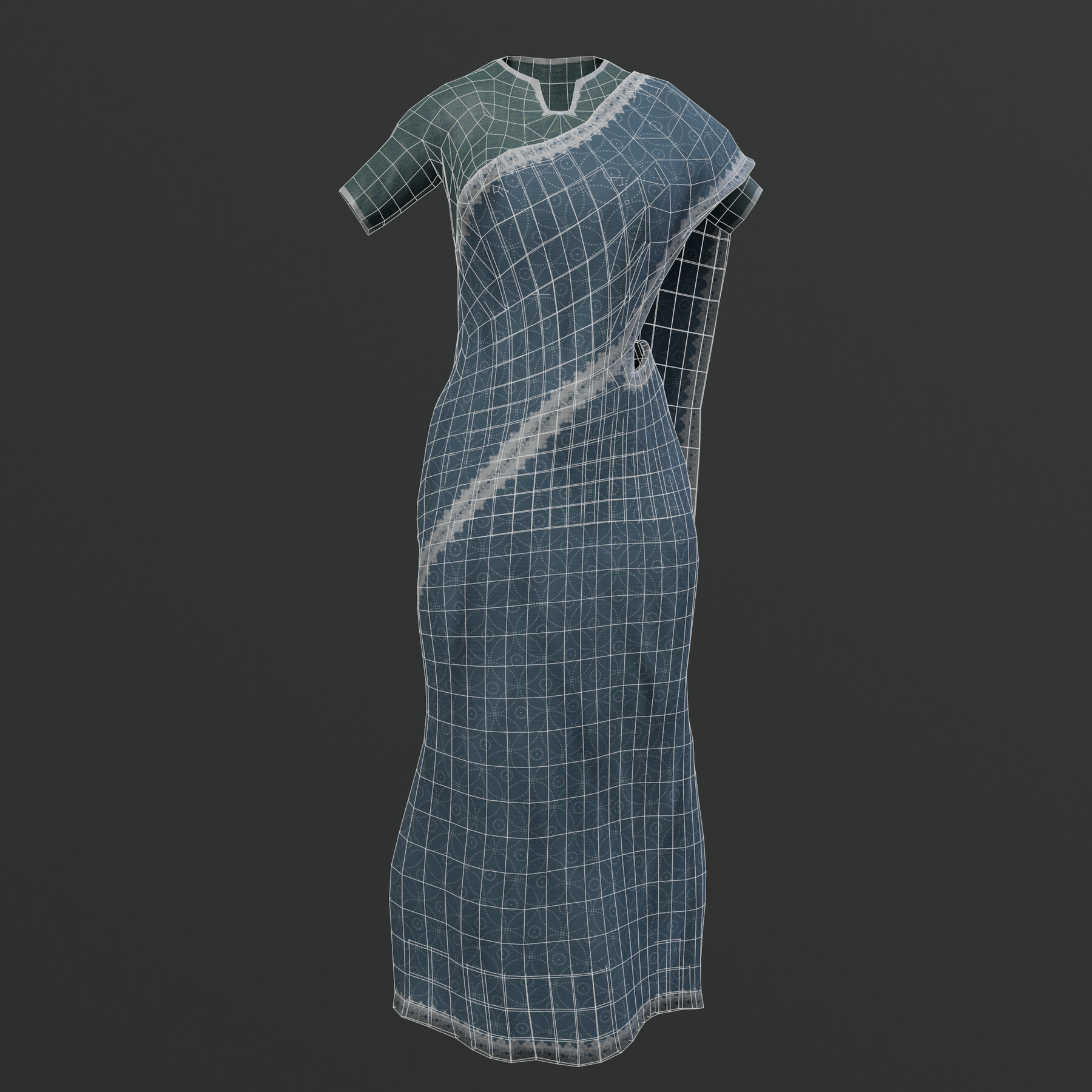 ArtStation - Low Poly Traditional Saree | Game Assets