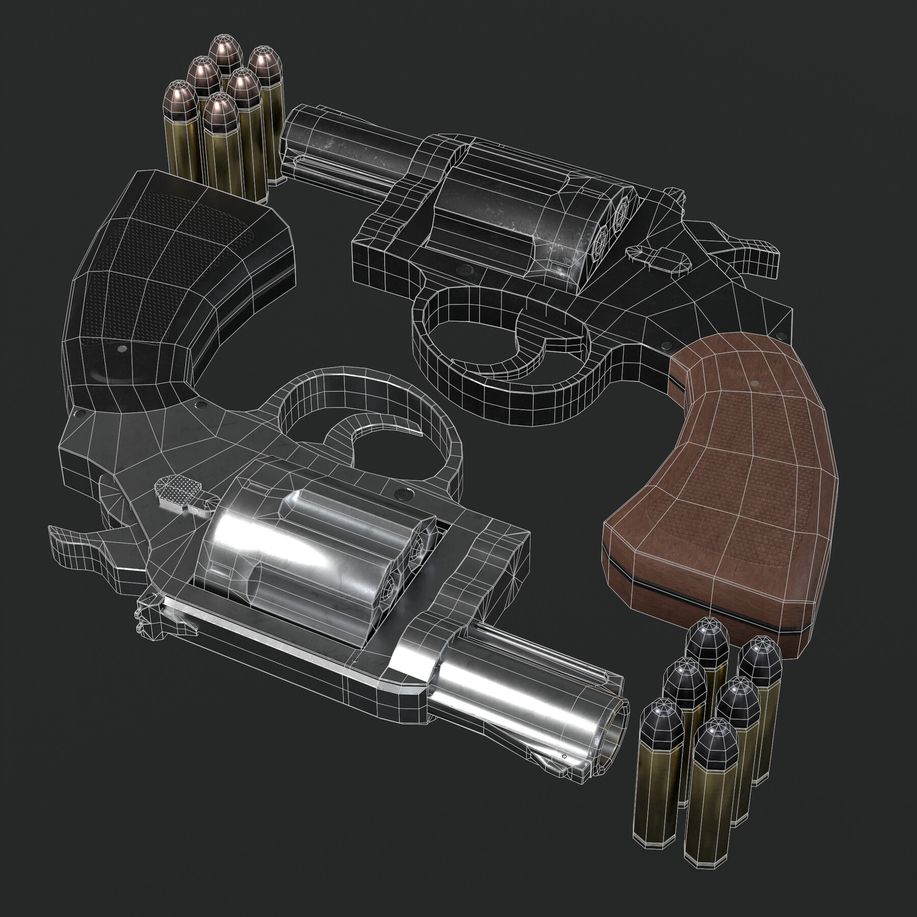 ArtStation - Low Poly Snub-nosed Revolver | Game Assets