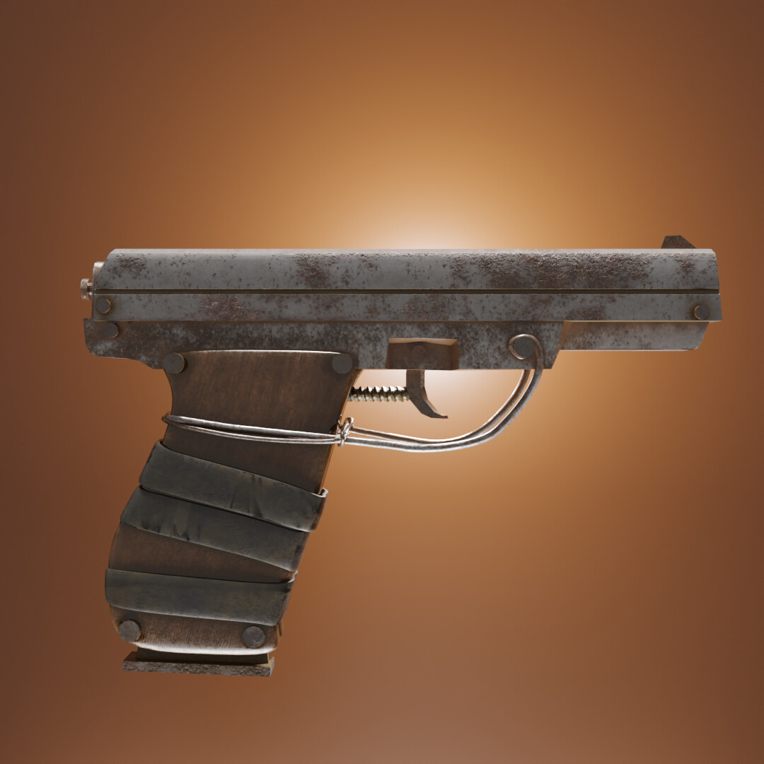 ArtStation - Hand/Self made Pistol | Game Assets