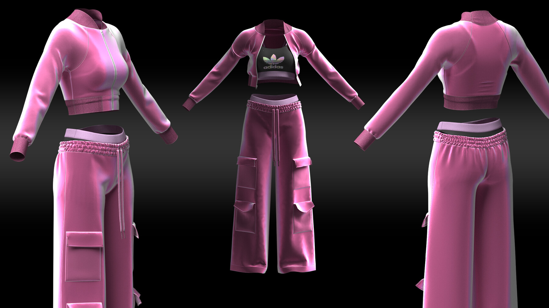 ArtStation - 2 Girl's Sport Set-3 | Game Assets