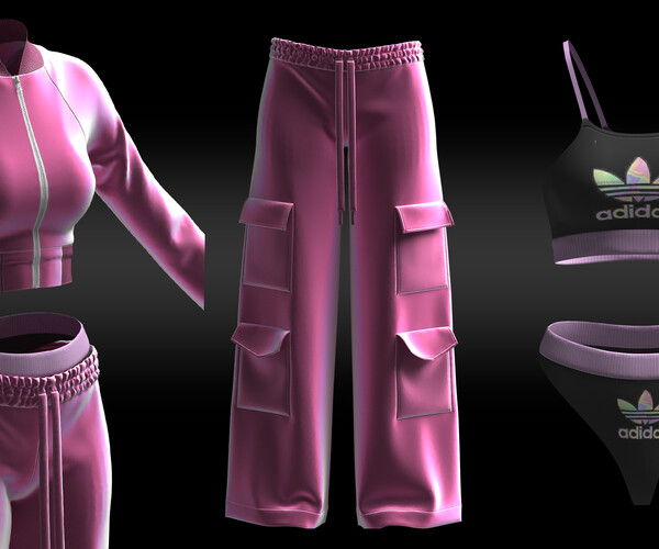 ArtStation - 2 Girl's Sport Set-3 | Game Assets
