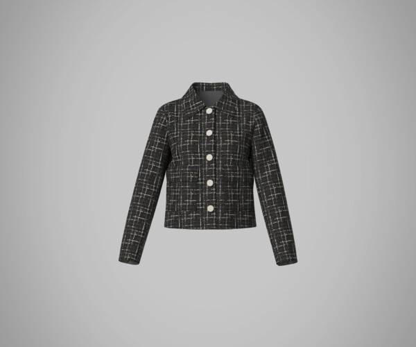 ArtStation - 3D TWEED JACKET /WOMEN | Resources