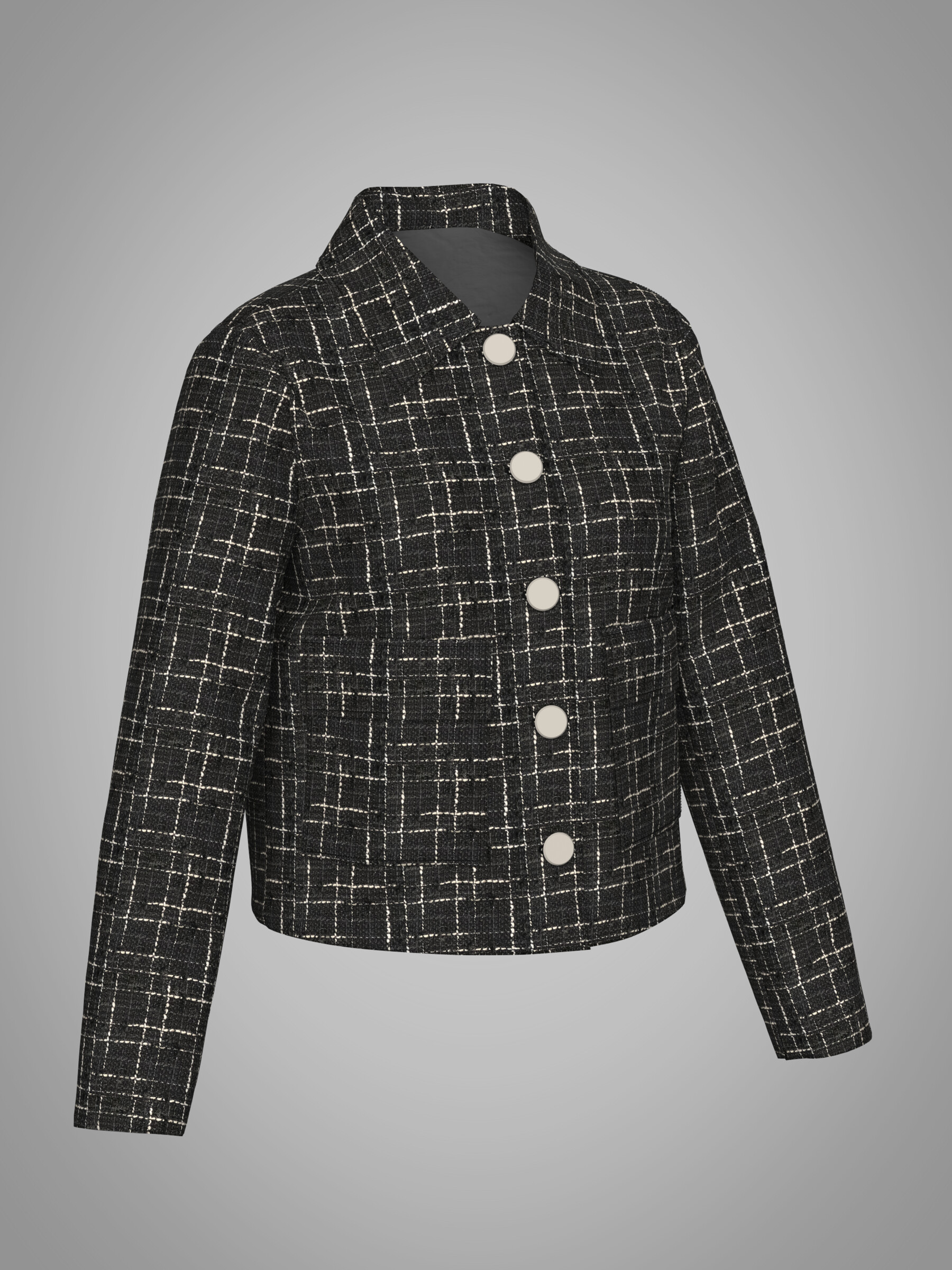 ArtStation - 3D TWEED JACKET /WOMEN | Resources