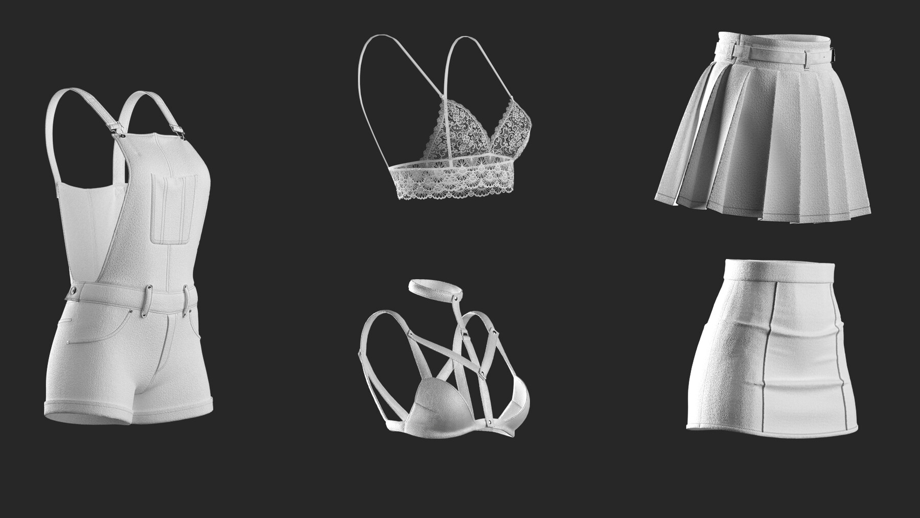 ArtStation - 3 in 1Basic Clothes Bundle ( 54 pieces ) - Marvelous / CLO ...