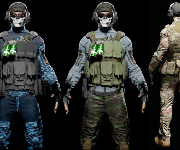 ArtStation - Soldier GAME READY Low-poly 3D model | Game Assets