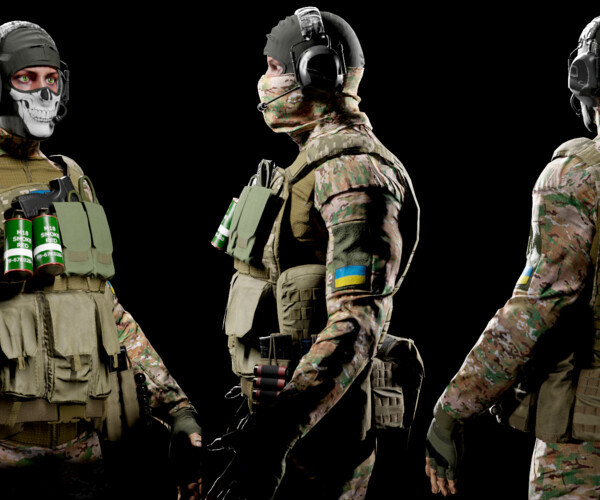 ArtStation - Soldier GAME READY Low-poly 3D model | Game Assets