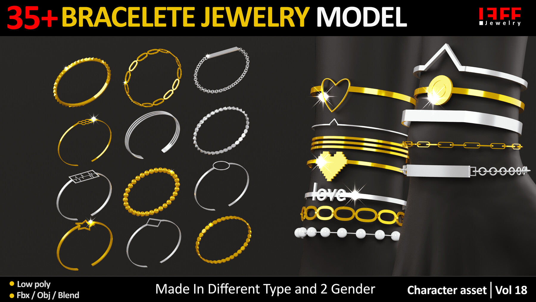 ArtStation - 270+ JEWELRY COLLECTION MODELS | Game Assets