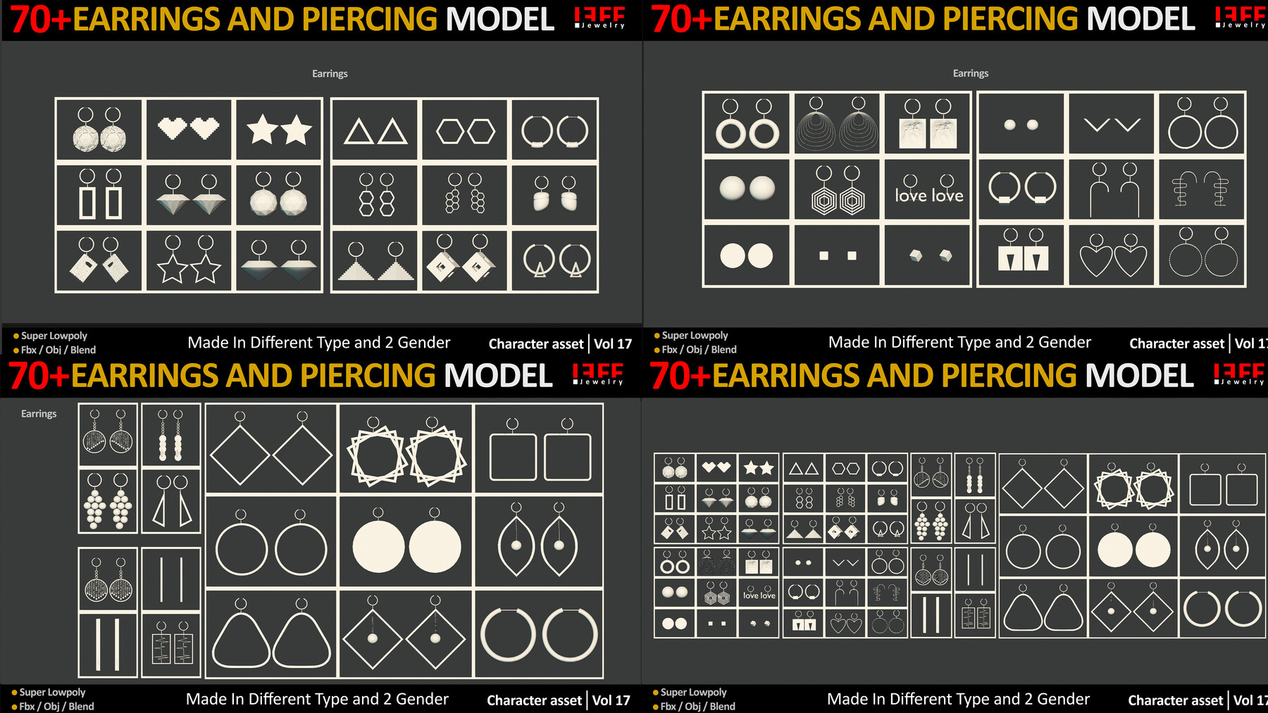 ArtStation - 270+ JEWELRY COLLECTION MODELS | Game Assets