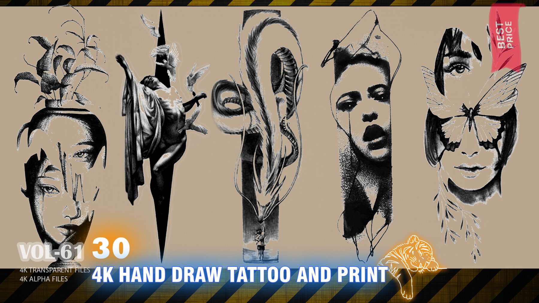 ArtStation - 30 4K HAND DRAW TATTOO AND PRINT - HIGH END QUALITY RES ...