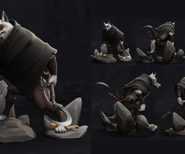 ArtStation - DEATH WOLF 2.0 3D PRINT KIT | Game Assets