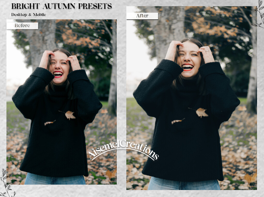 ArtStation - 10 Bright Autumn Lightroom Mobile & Desktop Preset Fall ...
