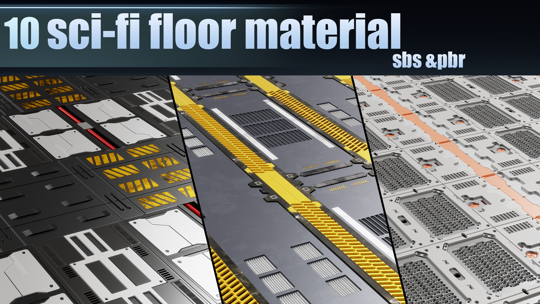 ArtStation - 10 sci-fi floor material | Game Assets