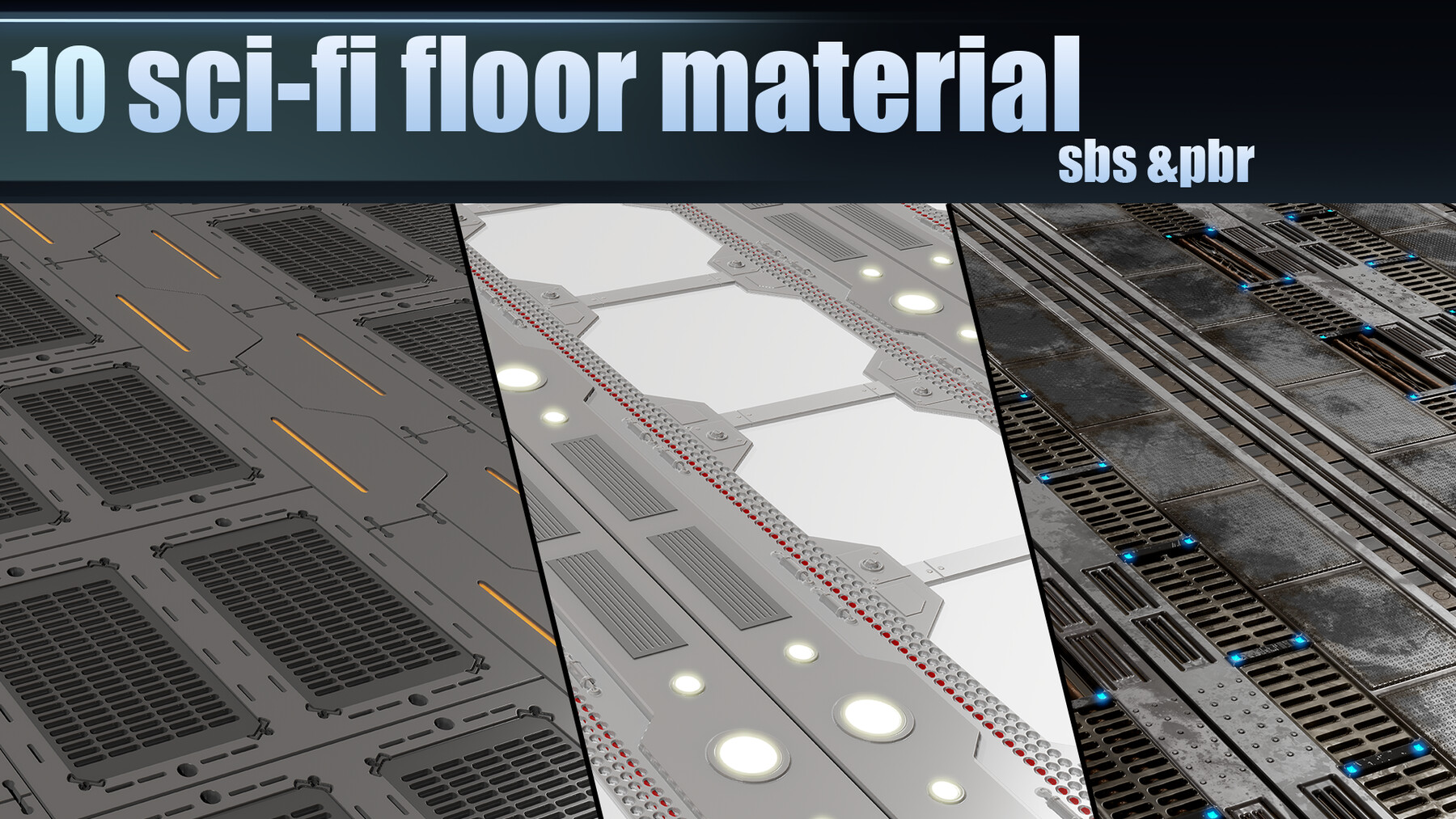 ArtStation - 10 sci-fi floor material | Game Assets