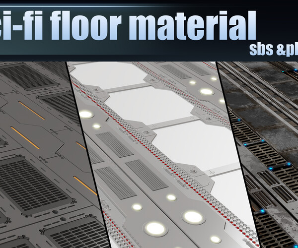 ArtStation - 10 sci-fi floor material | Game Assets