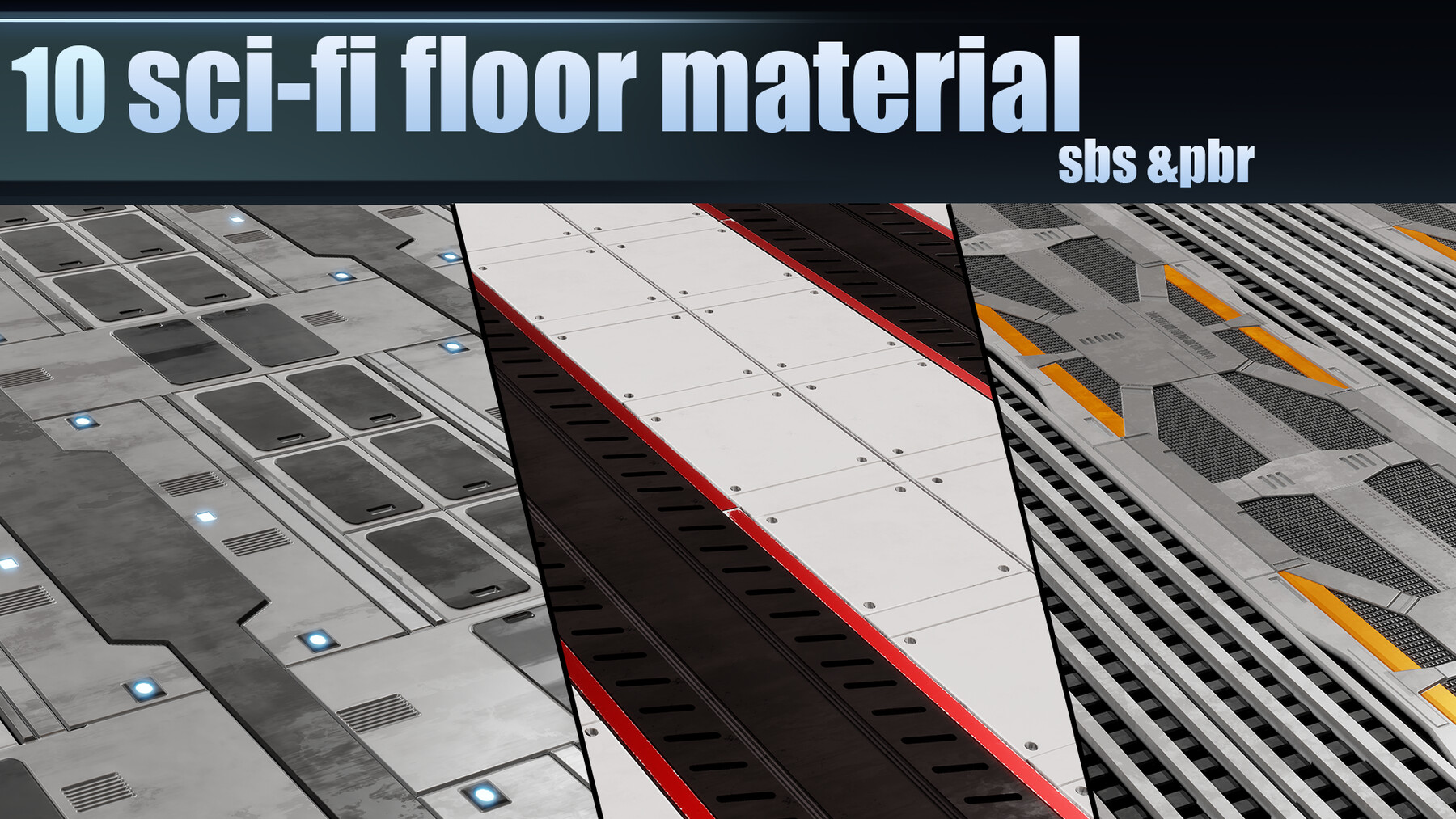 ArtStation - 10 sci-fi floor material | Game Assets