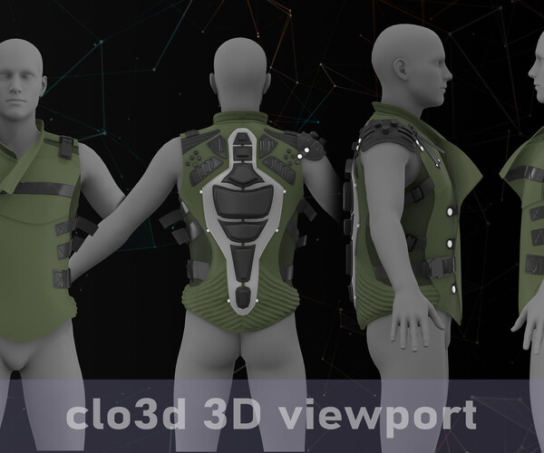 ArtStation - Sci Fi Cloth full Creation Process Tutorial_Modeling(clo3d ...