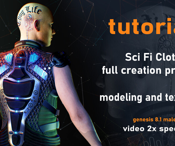 ArtStation - Sci Fi Cloth full Creation Process Tutorial_Modeling(clo3d)_Texturing(substance ...