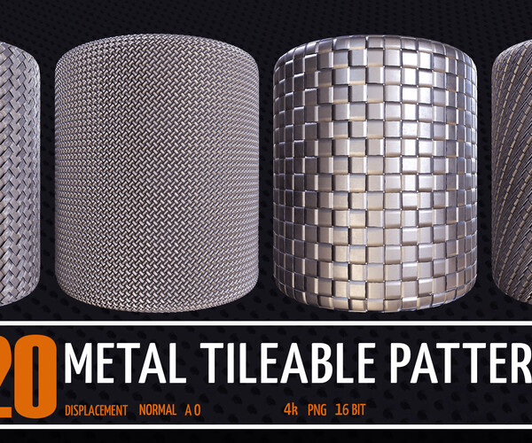 ArtStation - 20 Metal Tilable Patterns | Game Assets