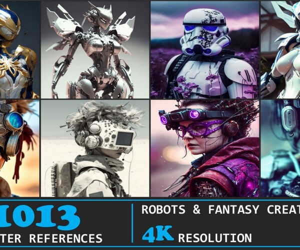 ArtStation - CHARACTER REFERENCES / ROBOTS & FANTASY CREATURES [1000 ...