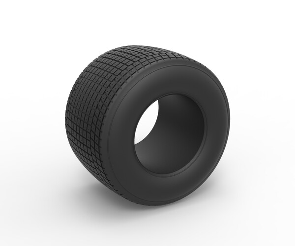 ArtStation - 3D printable Diecast Dirt Sprint racing tire 10 Scale 1:25 ...