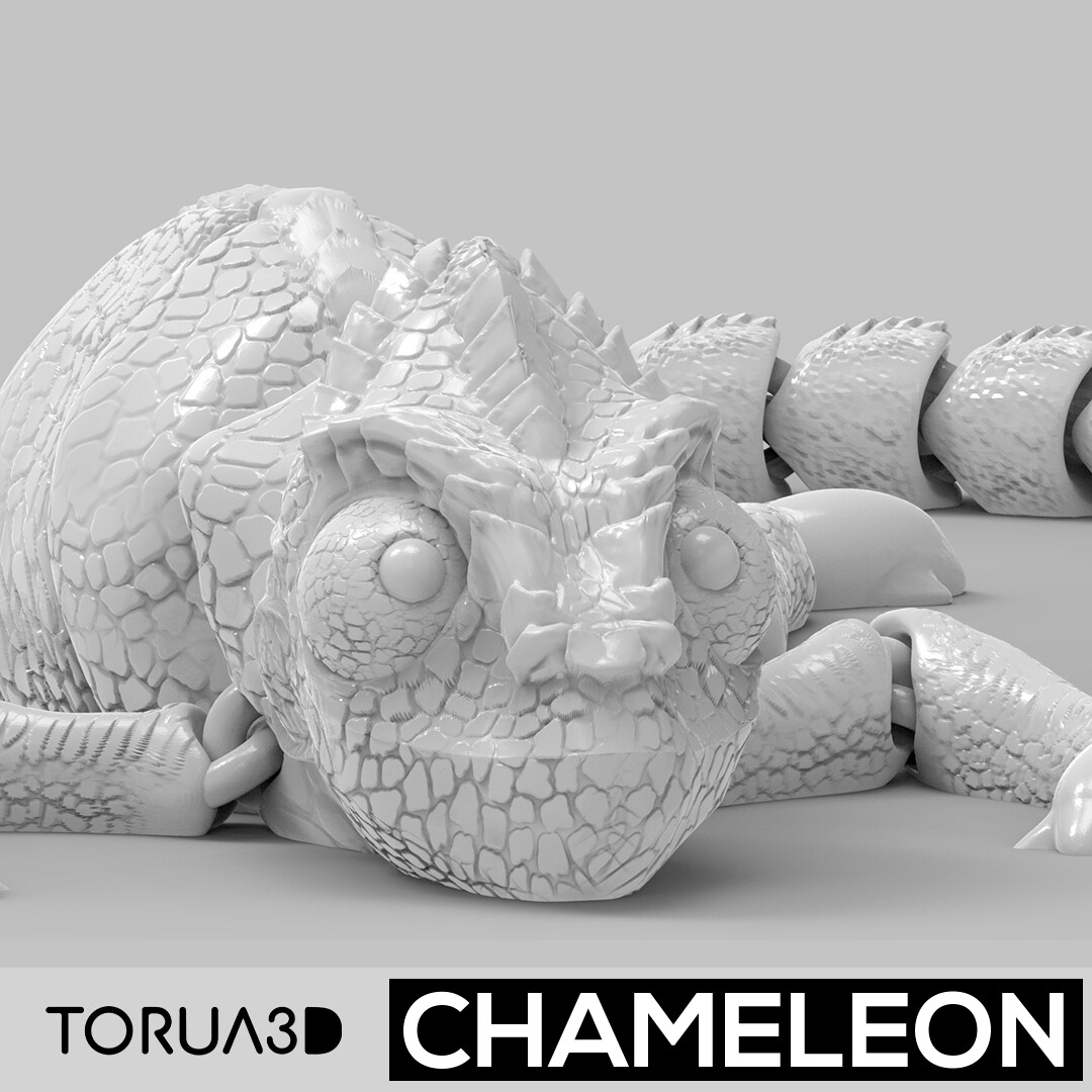 ArtStation - Articulated chameleon STL file for 3D printing | Resources