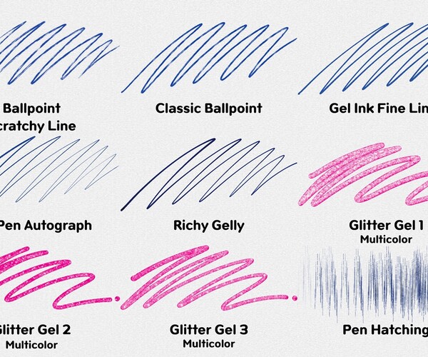 ArtStation - Procreate Ballpoint Pen Brush | 20 Pen Brushes for ...