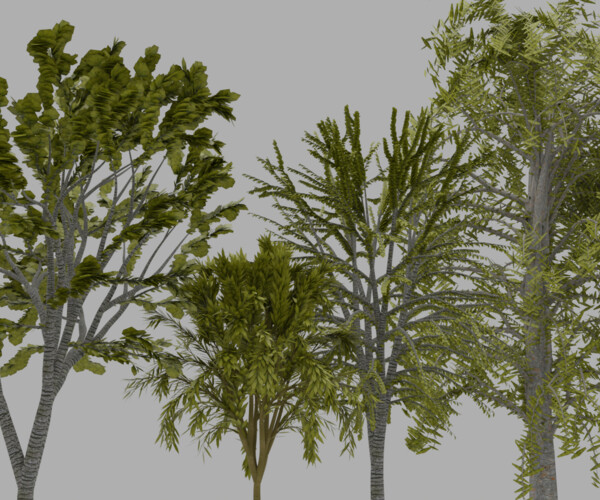 ArtStation - 3D Model Trees Textured | Game Assets