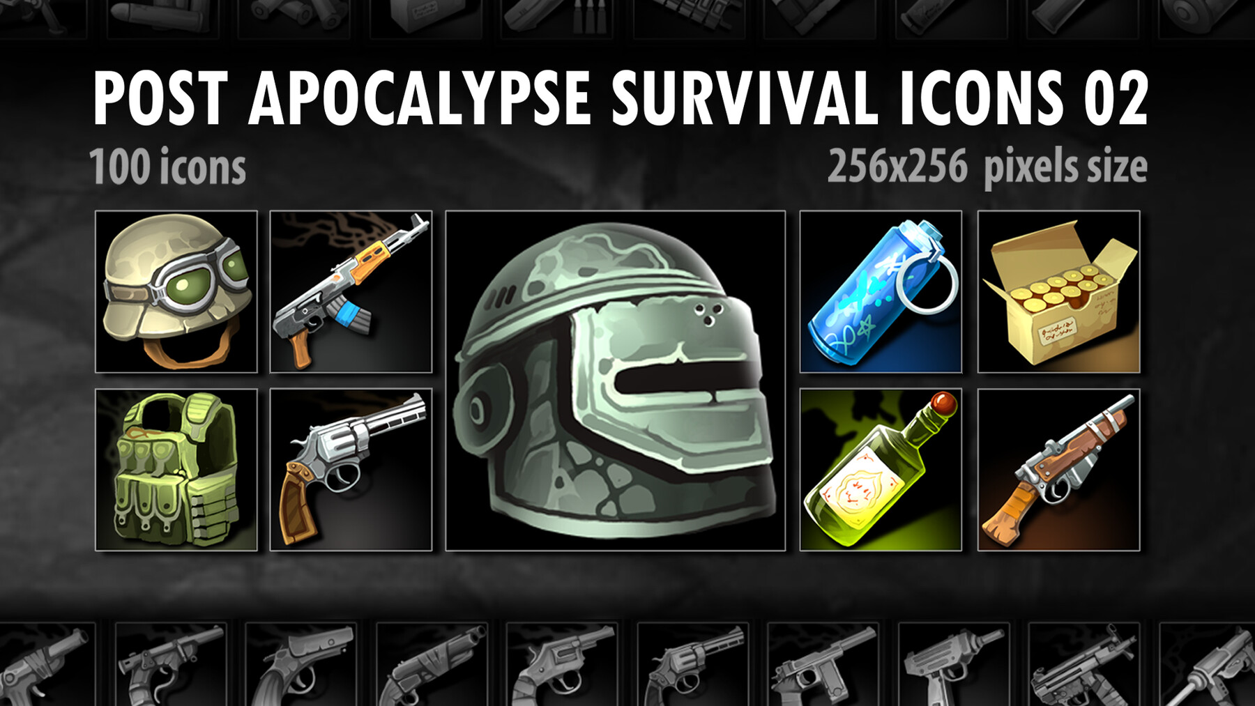 ArtStation - Post Apocalypse Survival Icons 02 | Game Assets