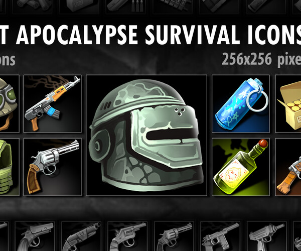 ArtStation - Post Apocalypse Survival Icons 02 | Game Assets