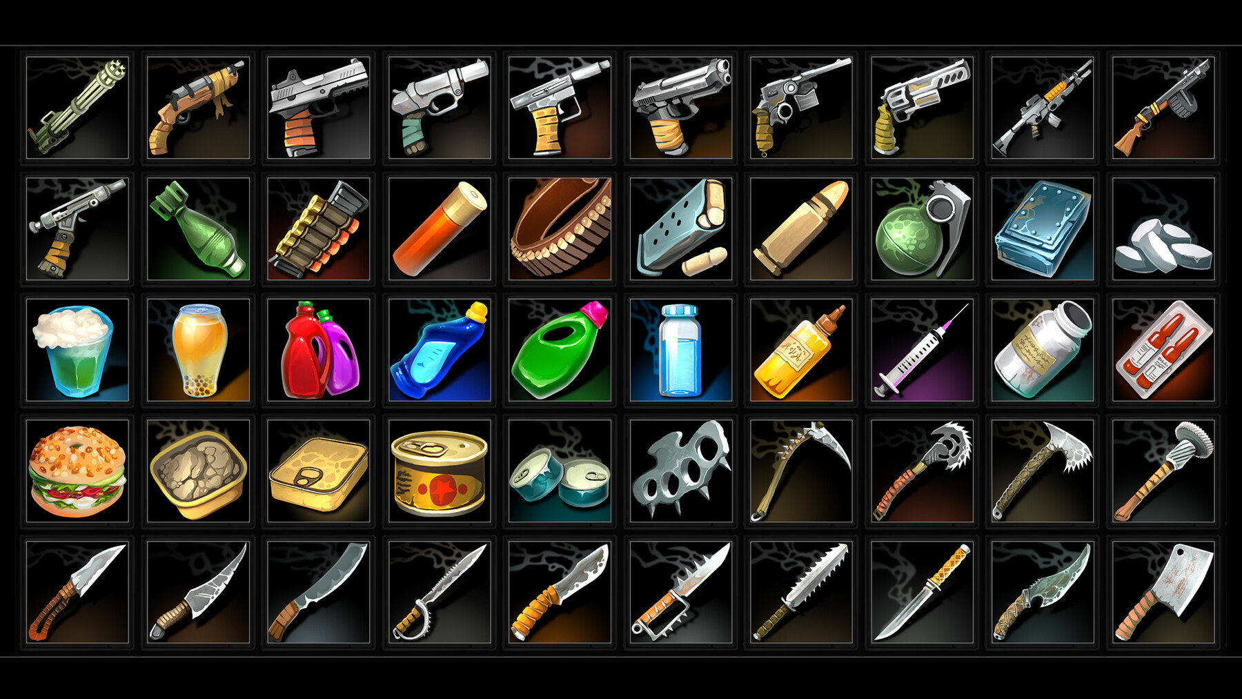 ArtStation - Post Apocalypse Survival Icons 04 | Game Assets