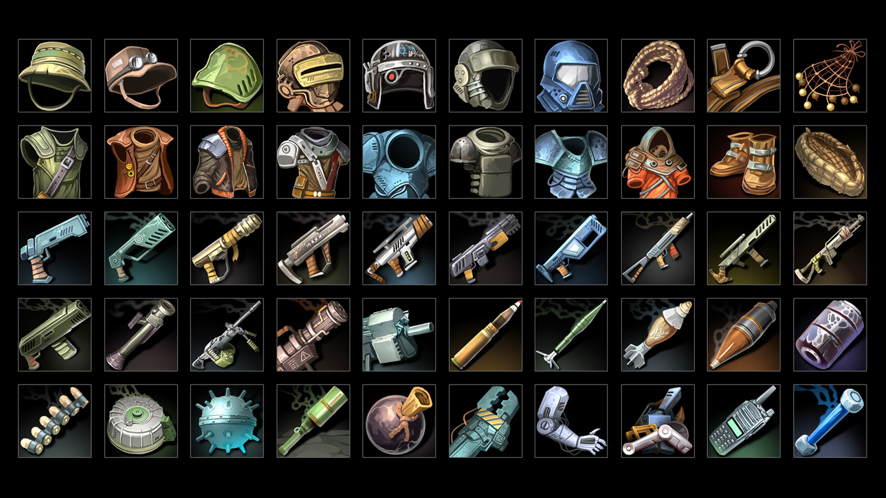 ArtStation - Post Apocalypse Survival Icons 08 | Game Assets