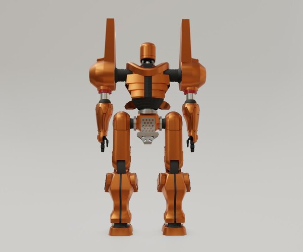 ArtStation - Mecha Giant Robot Anime - Robo Gigante Low-poly 3D model ...