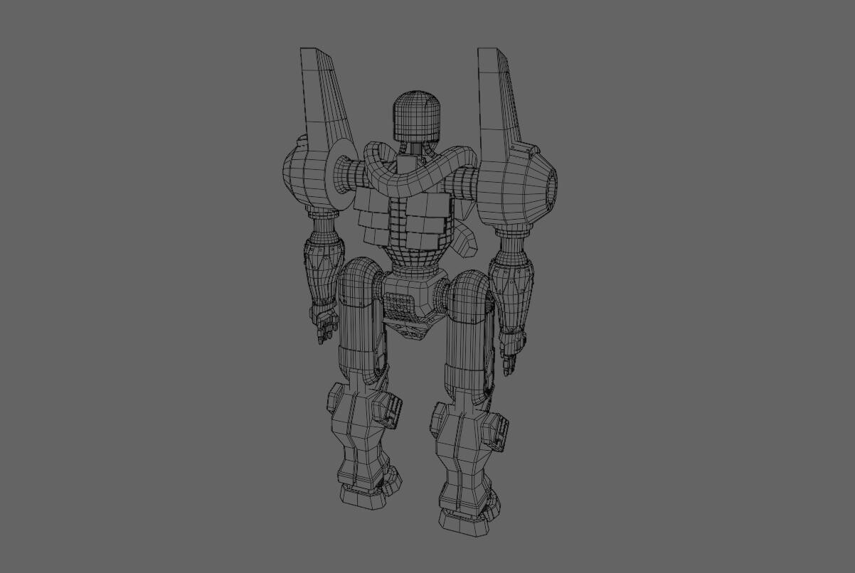 ArtStation - Mecha Giant Robot Anime - Robo Gigante Low-poly 3D model ...