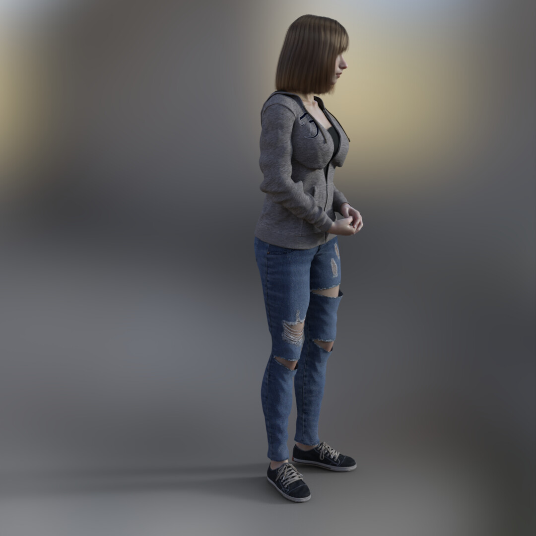 ArtStation - Hema- Blonde short hair woman//blendshape facial capture/Unreal Engine 4 | Game Assets