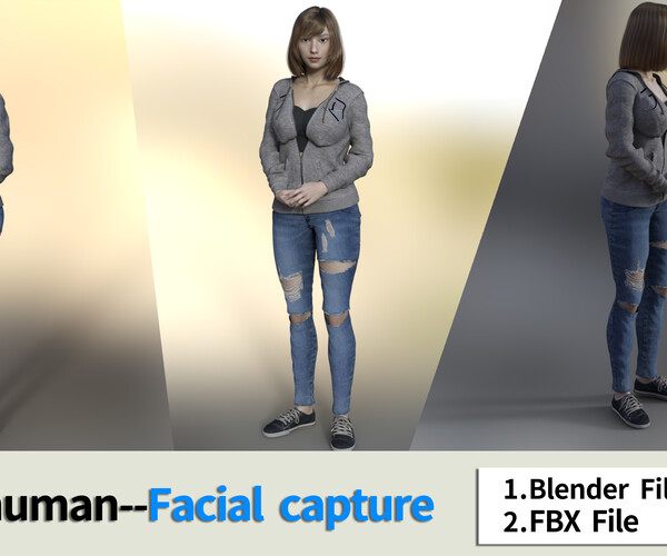ArtStation - Hema- Blonde short hair woman//blendshape facial capture/Unreal Engine 4 | Game Assets