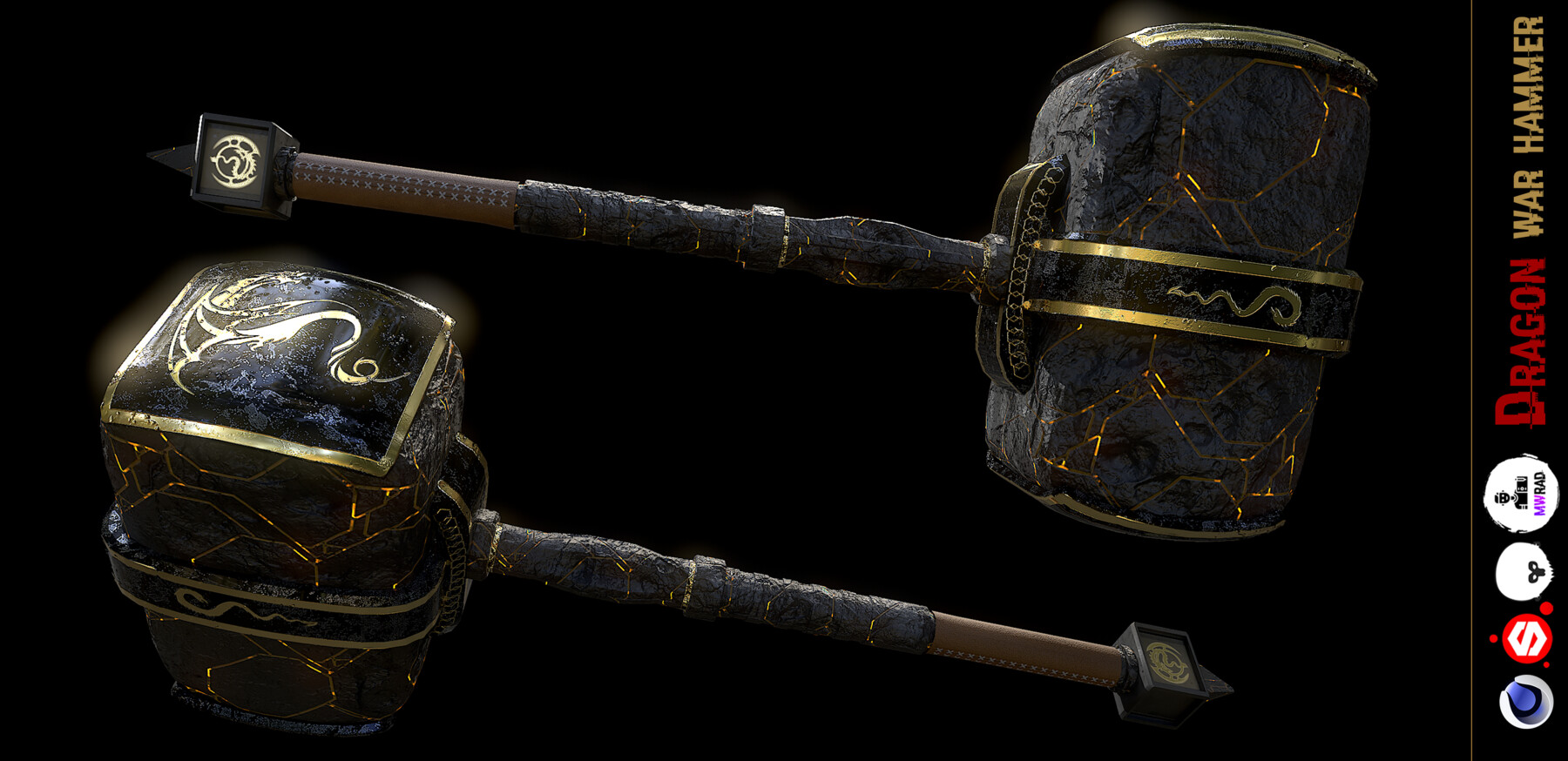 ArtStation - dragon war hammer | Game Assets