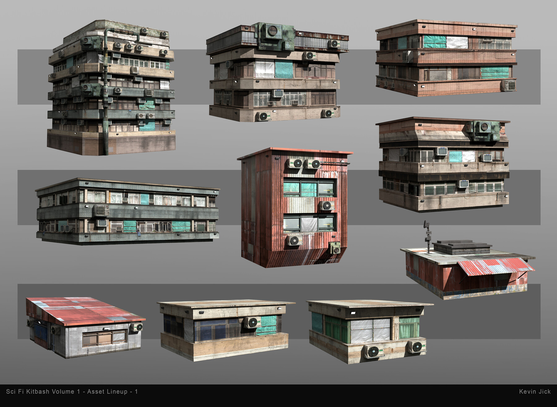 ArtStation - Sci Fi Kitbash - Volume 1 | Resources