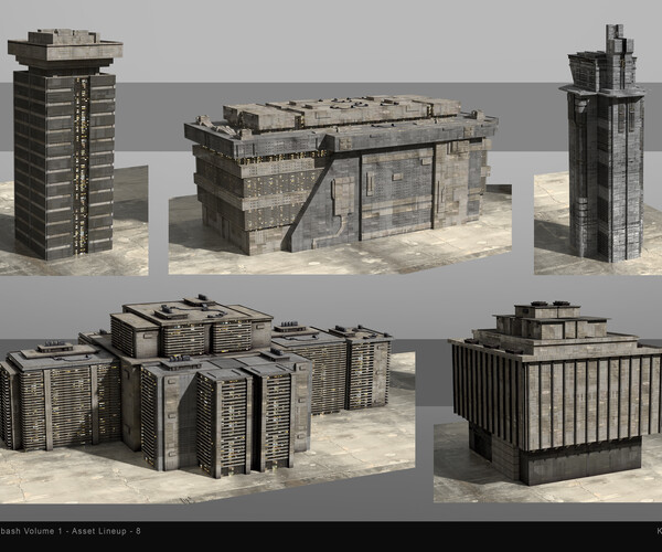 ArtStation - Sci Fi Kitbash - Volume 1 | Resources