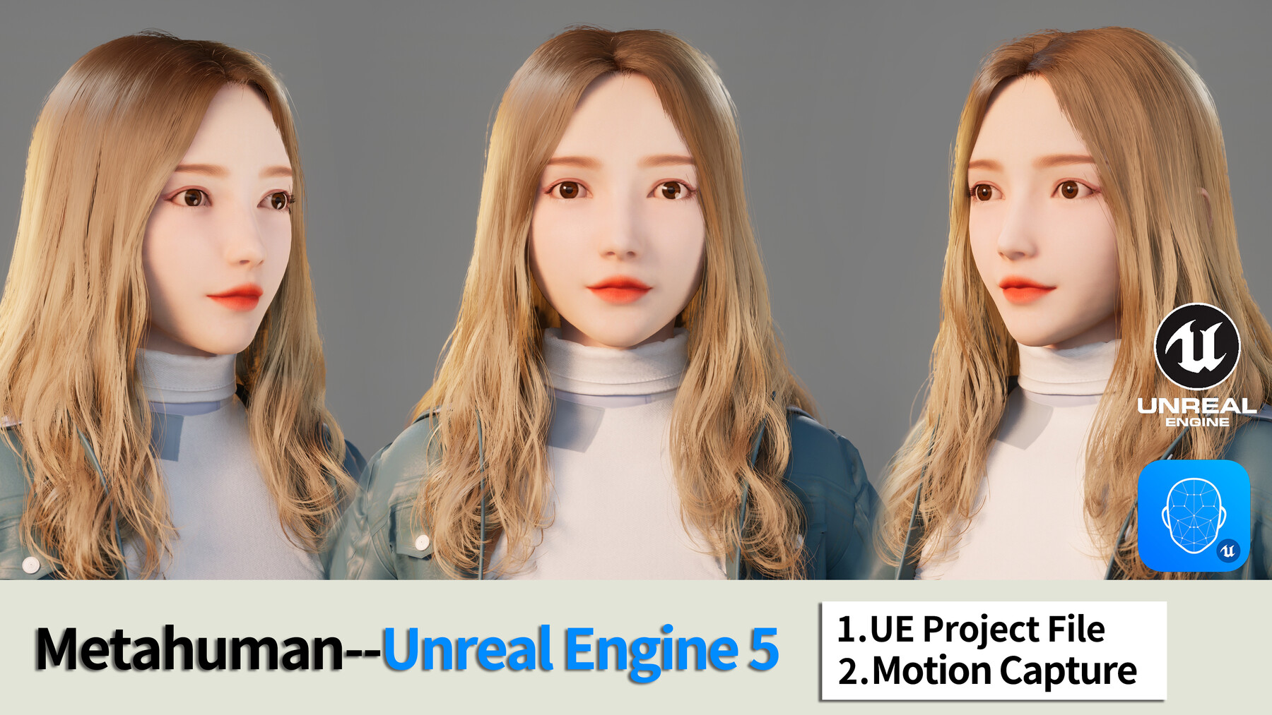 ArtStation - XiaoGuang- Blonde curly hair girl--Metahuman/Unreal engine 5 | Game Assets