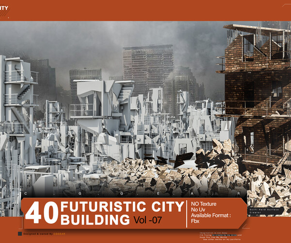 ArtStation - 40 Destroyed Building Vol 07 | Game Assets