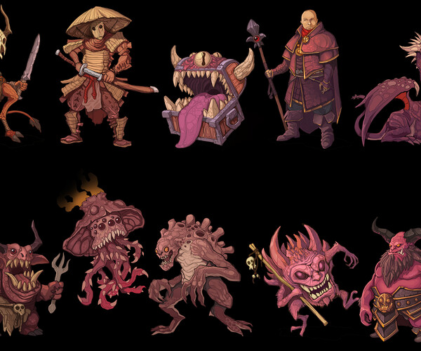 ArtStation - Characters Cards pack 01 | Game Assets