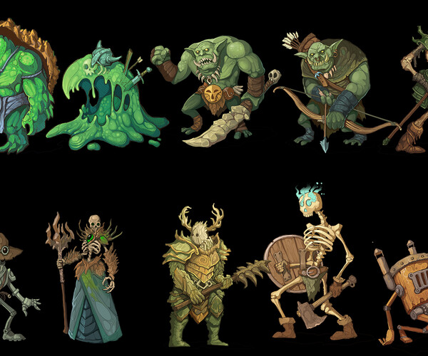 ArtStation - Characters Cards pack 01 | Game Assets