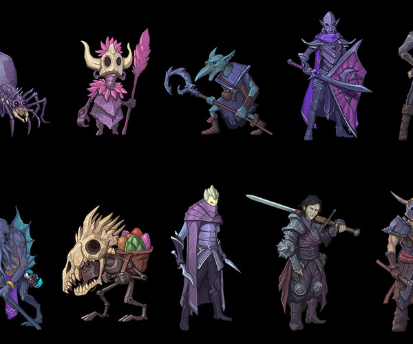 ArtStation - Characters Cards pack 02 | Game Assets