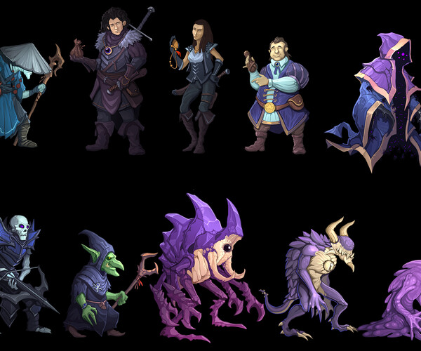 ArtStation - Characters Cards pack 03 | Game Assets