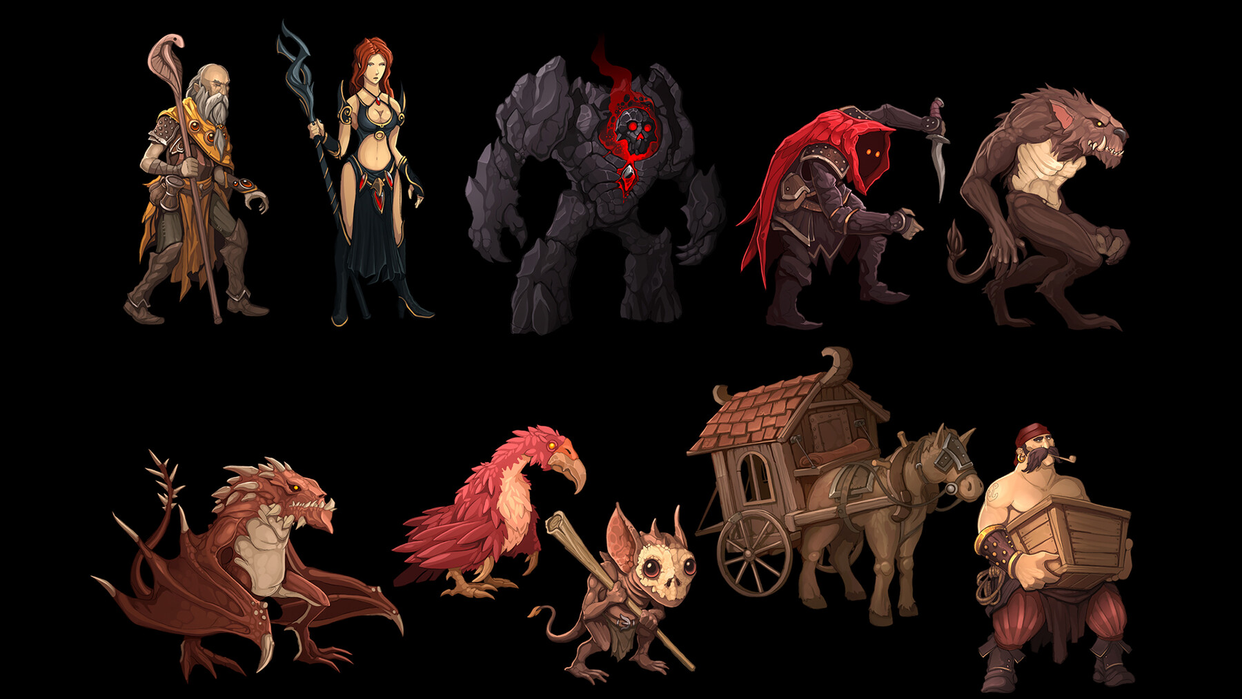 ArtStation - Characters Cards pack 03 | Game Assets