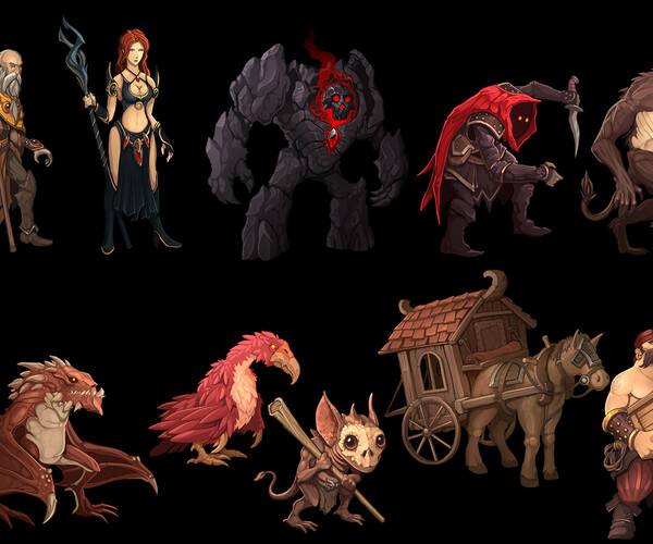 ArtStation - Characters Cards pack 03 | Game Assets