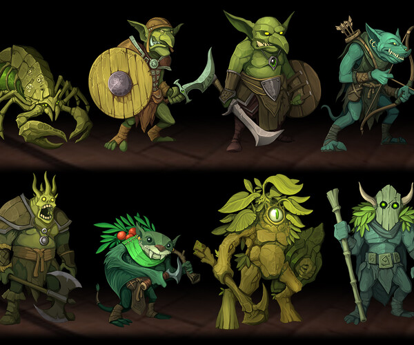 ArtStation - Characters Cards pack 04 | Game Assets